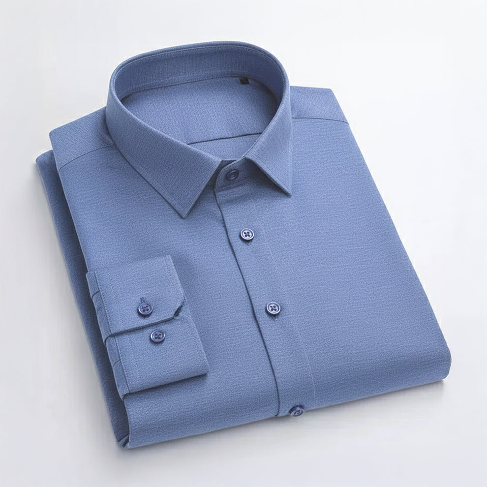 Casual Pure Cotton Denim Blue Color Shirt for Man – Frankshop