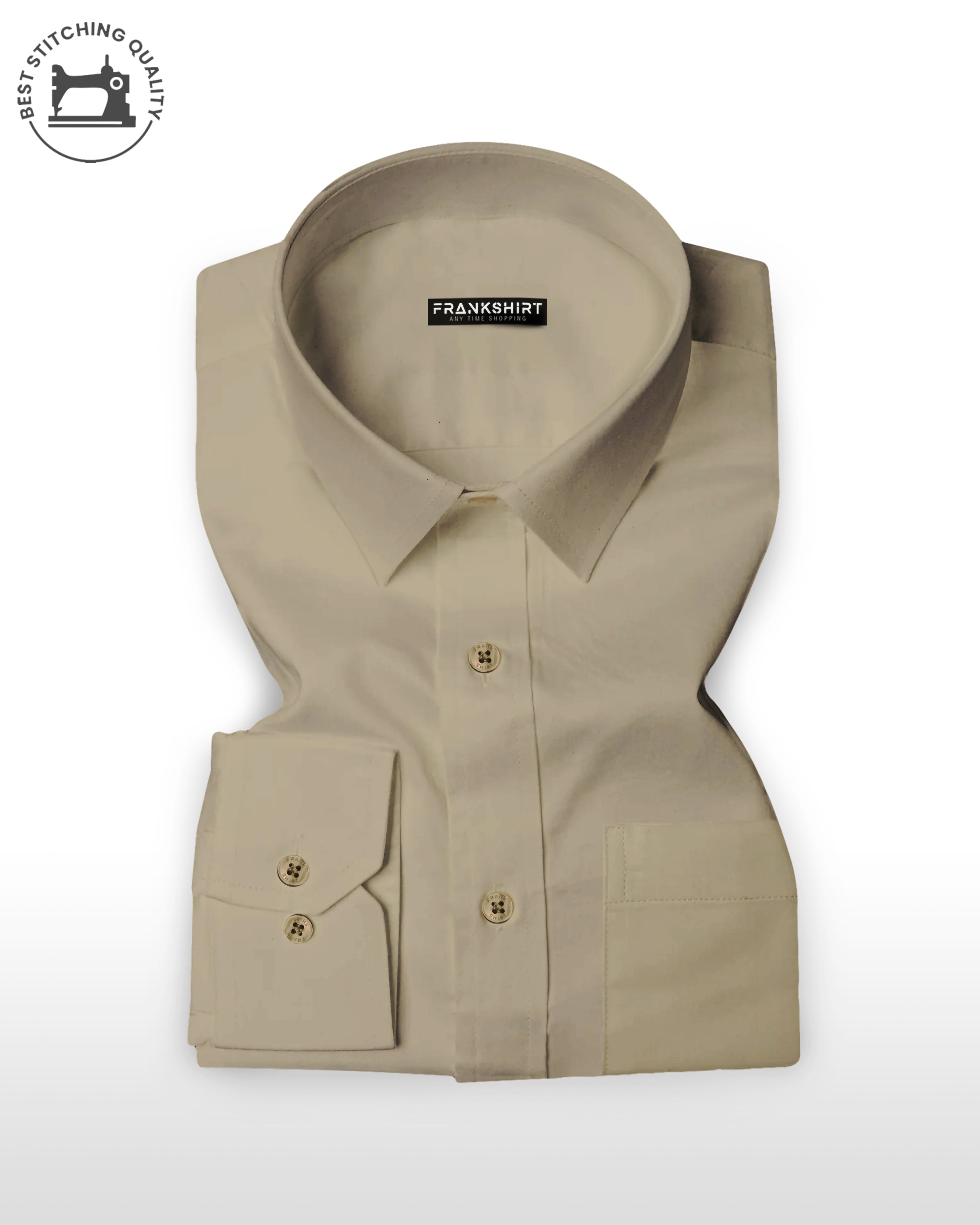 Premium Beige I Formal Shirt I Regular Fit I 100% Cotton Shirt – Frankshop